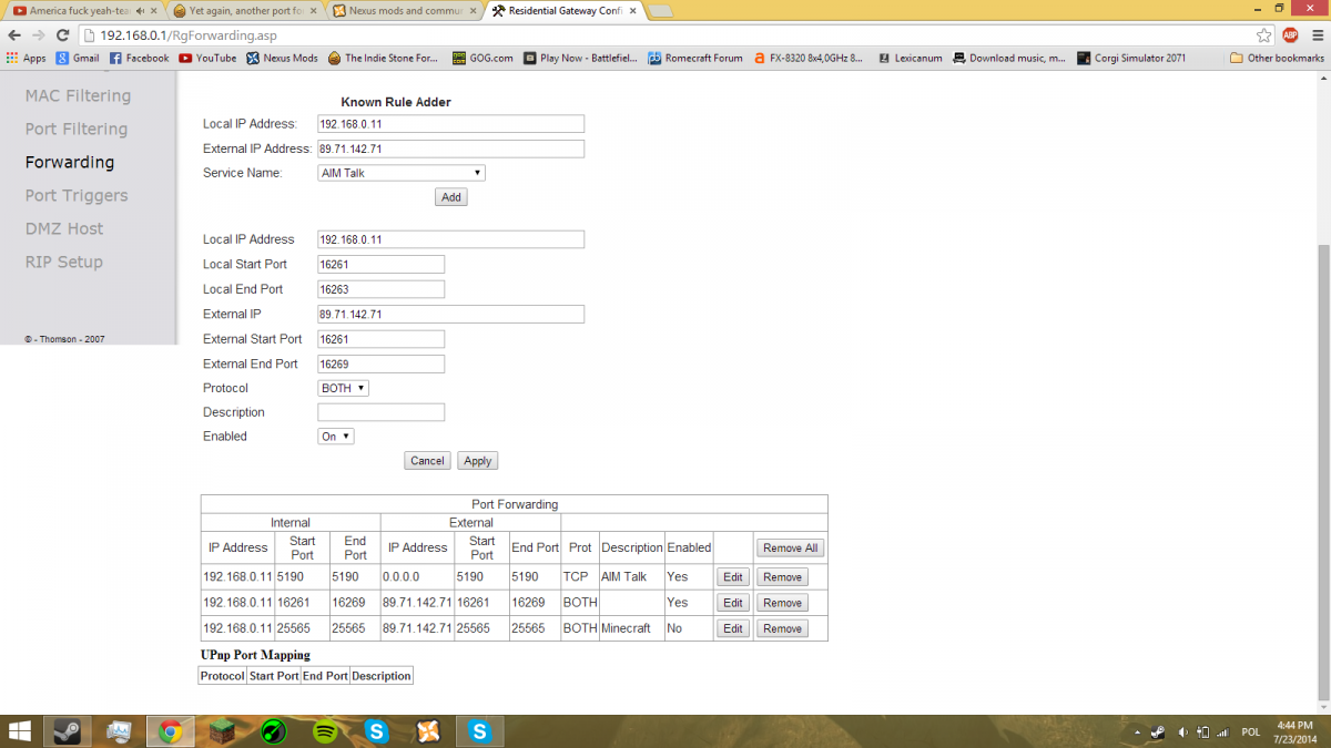 Yet again, another port forwarding question - Help - The Indie Stone Forums