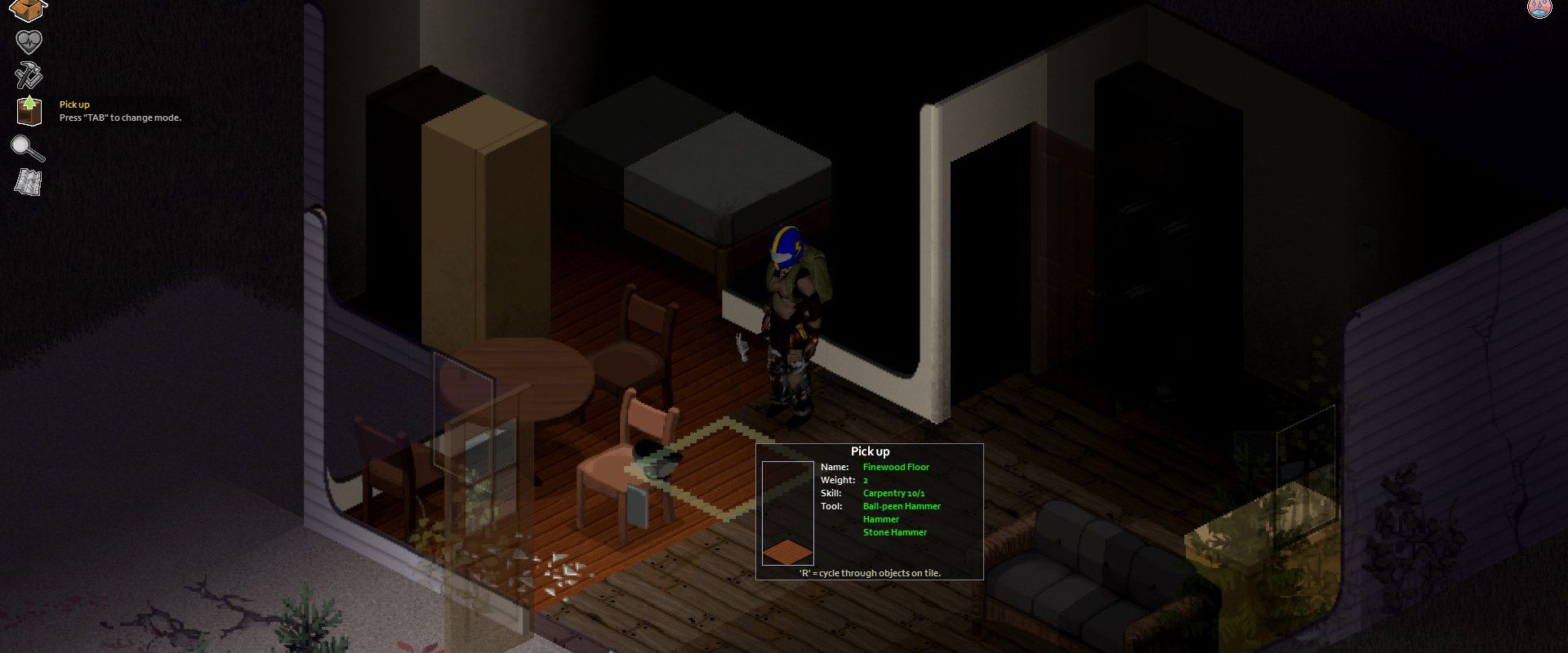 Be able to dissasemble the fancy floorboards you usually see indoors ...