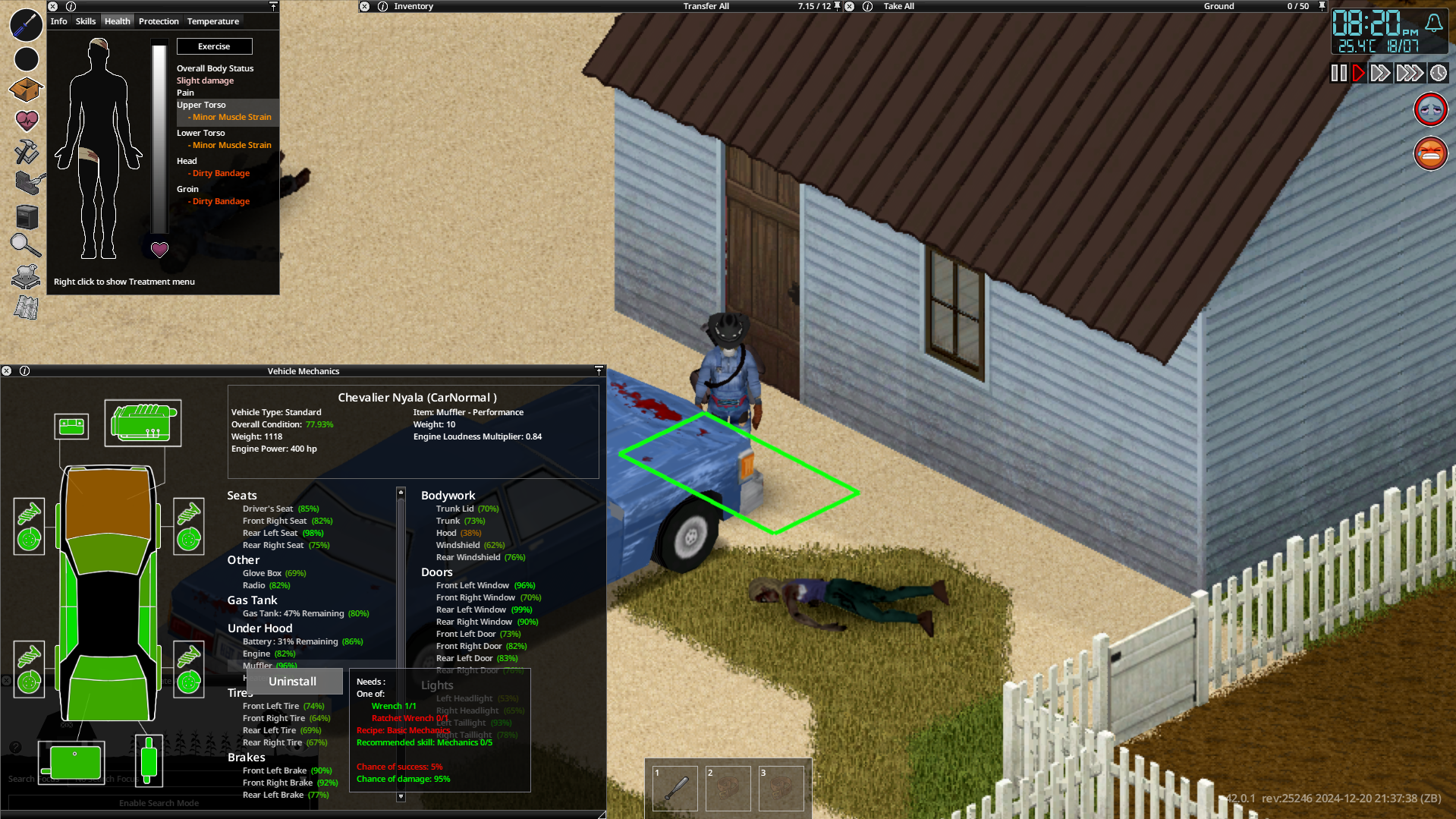 [42.0.1] [rev:25246] Can uninstall car parts without magazines - Bug ...