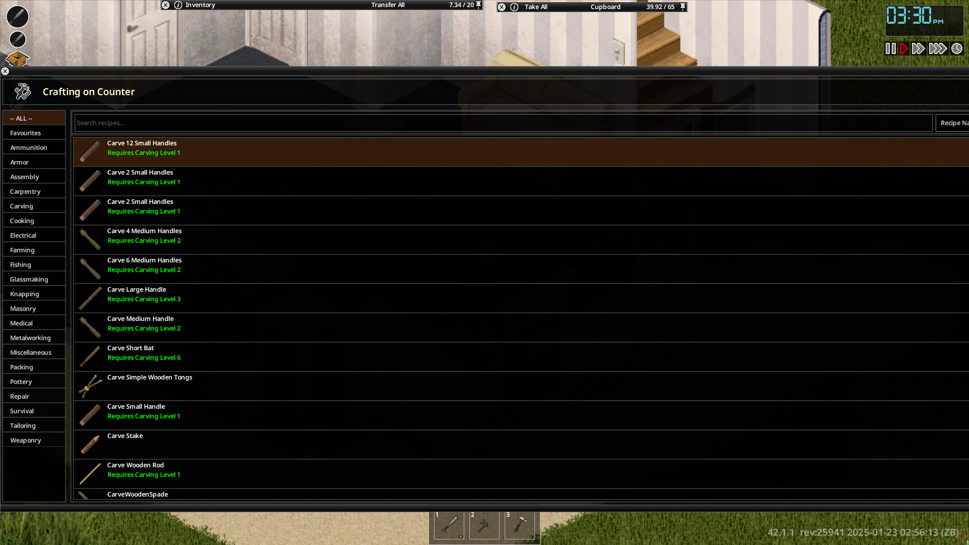 Crafting UI too large to view recipies - Bug Reports - The Indie Stone ...