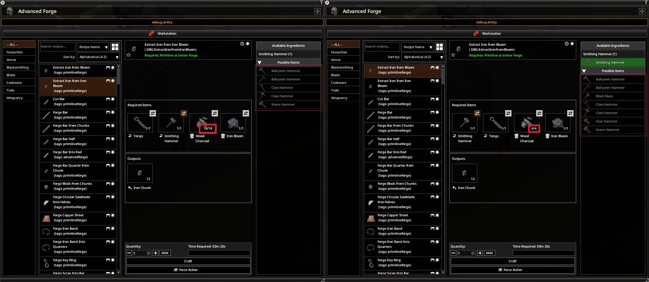 [42.12.3][rev:31595] Duplicate recipe for extracting iron from iron ...