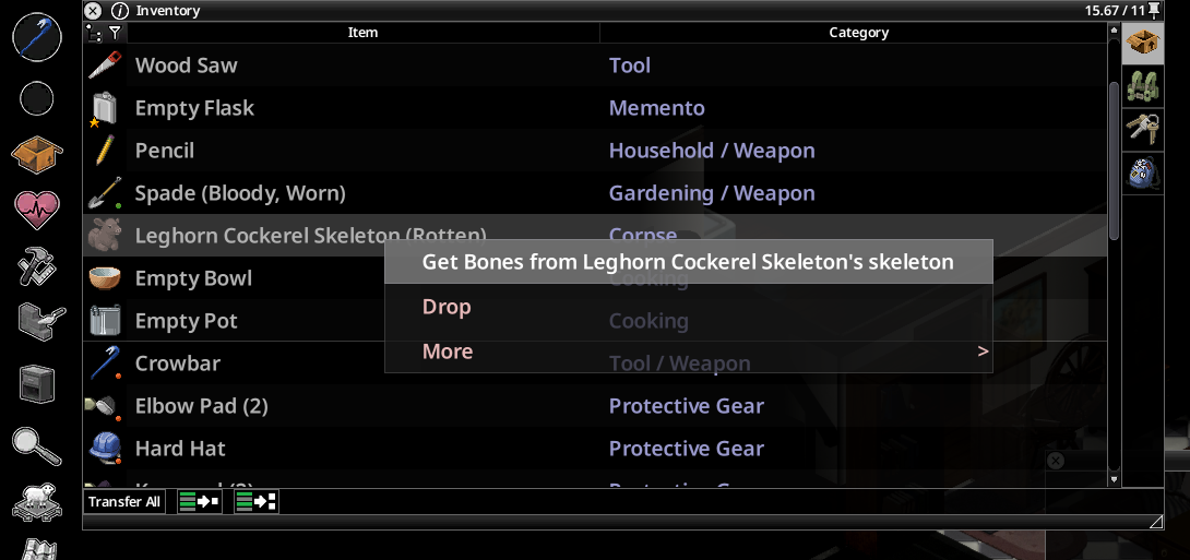 [42.13.1] Leghorn Cockerel Skeleton Re-Appears In Inventory When Re ...